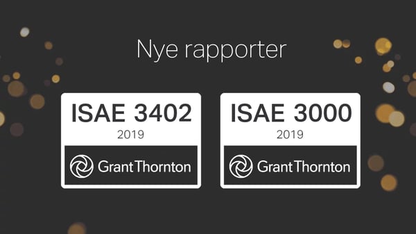 Nye ISAE 3000 og ISAE 3402 type 2 erklæringer
